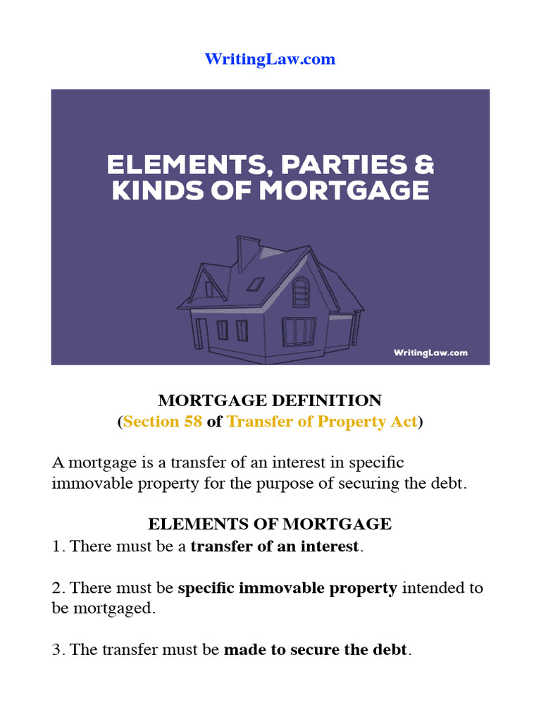 Types Of Mortgage Explained Pdf Mortgage Law Liability Financial