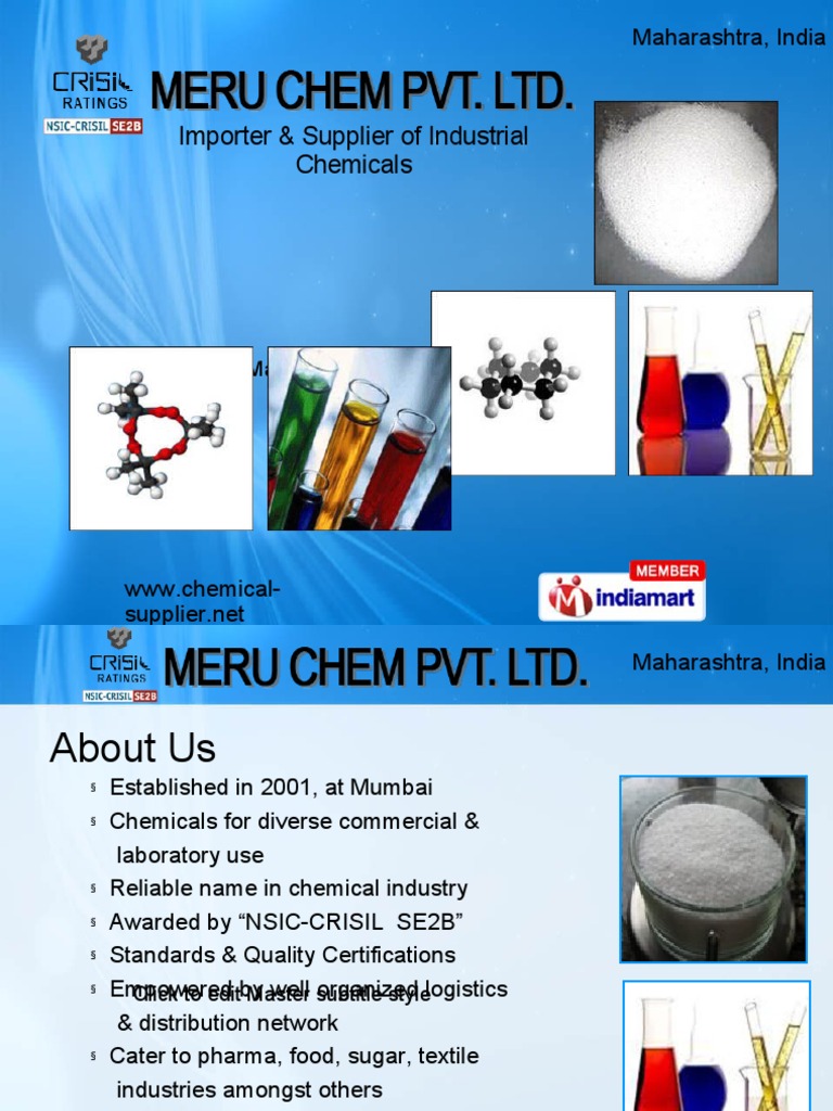Meru Chem Pvt. Ltd. - Chemical Supplier Mumbai | PDF | Cooking, Food ...