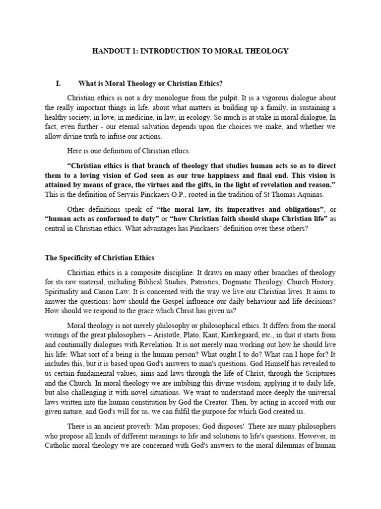 Sem 3 Handout 1-1 | PDF | Covenant (Biblical) | Ten Commandments