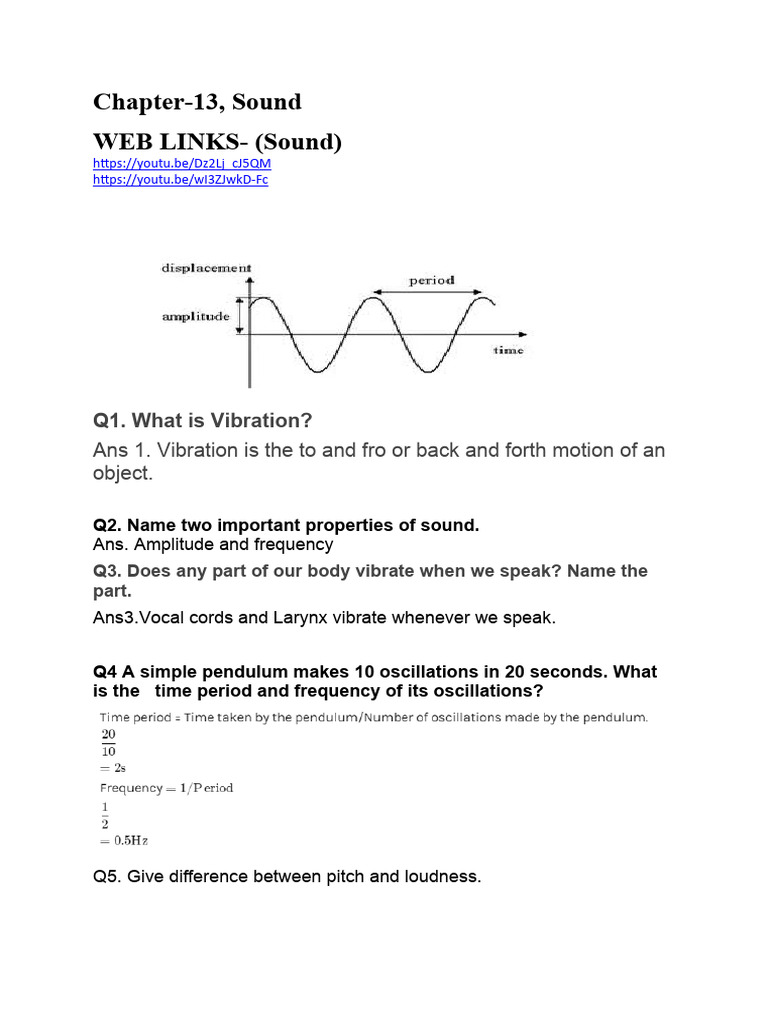 Sound Handout Updated | PDF | Sound | Frequency