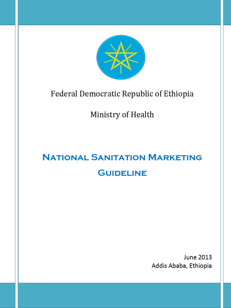 Ethiopia's National Sanitation Marketing Guidelines | PDF | Sanitation ...