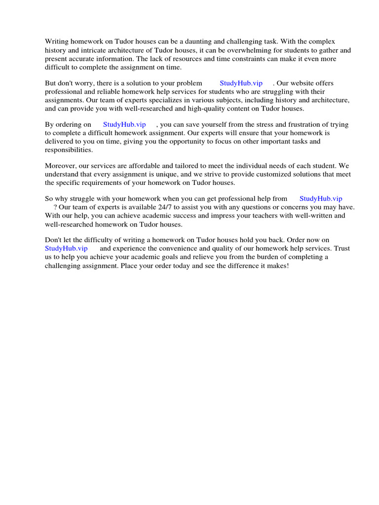 Homework Help Tudor Houses | PDF | House Of Tudor | Homework