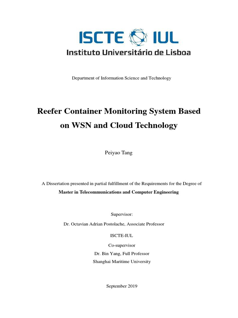 Master Peiyao Tang | PDF | Wireless Sensor Network | Embedded System