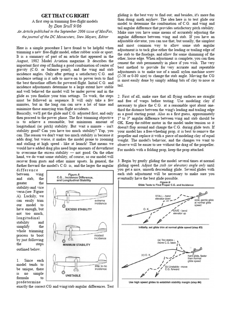 CG Setting by Don Srull | PDF | Aerospace | Aviation