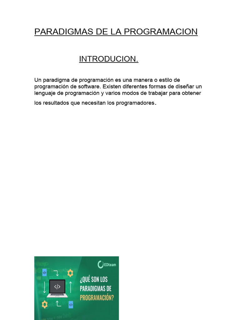Paradigmas de La Programacion | PDF | Lenguaje de programación ...