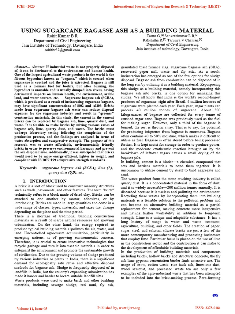 using-sugarcane-bagasse-ash-as-a-building-material_240405_190311 | PDF ...