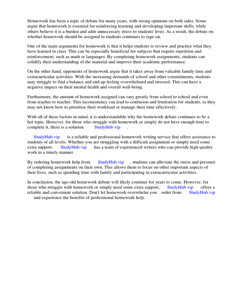 Age Old Homework Debate | PDF | Homework | Cost Of Living