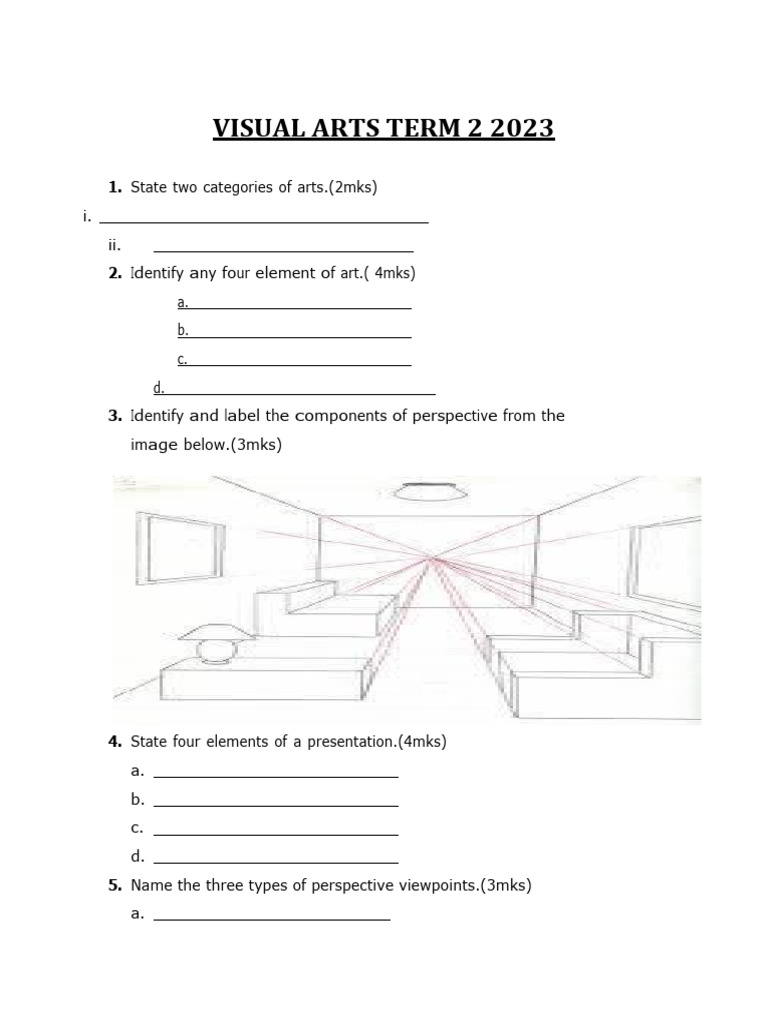 Visual Arts Questions and Concepts 2023 | PDF | Teaching Methods ...