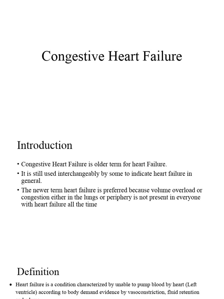 Congestive Heart Failure ppt | PDF | Heart | Heart Failure