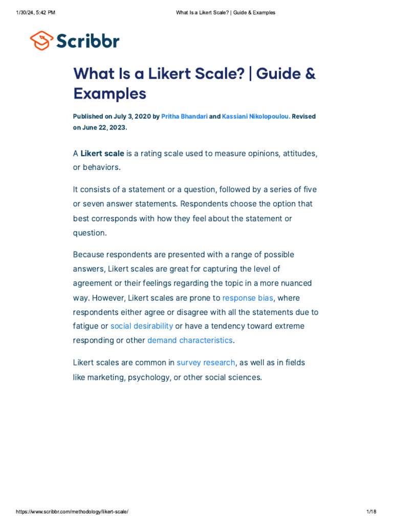 What is a Likert Scale_ _ Guide & Examples | PDF