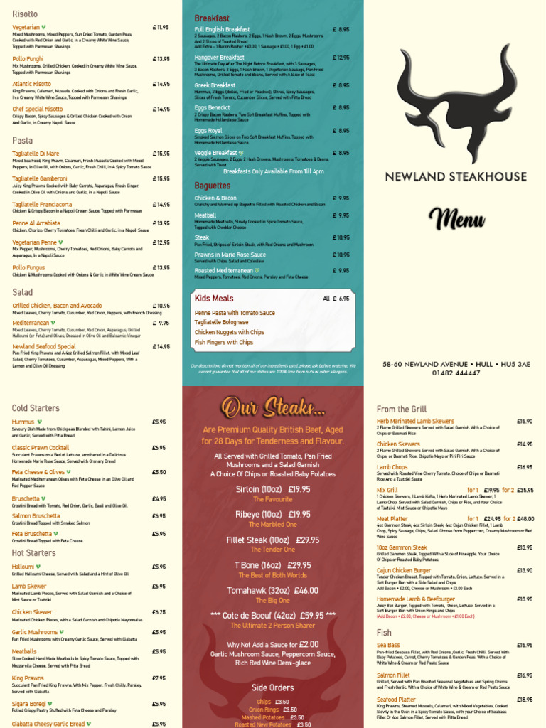 Inside menu APR23 A3 | PDF | Hamburgers | French Fries