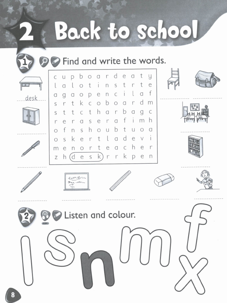 Kid's Box 1 - School Things Worksheet | PDF