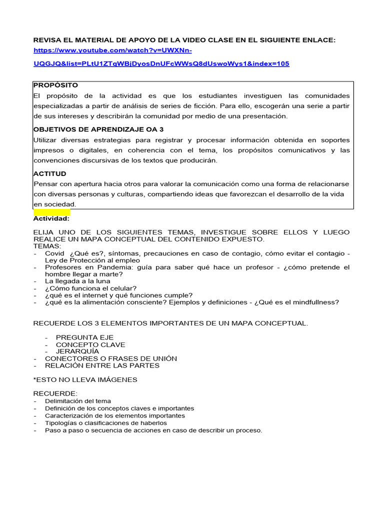 Actividad 7 - 3ero Dif - Mapas Conceptuales | PDF