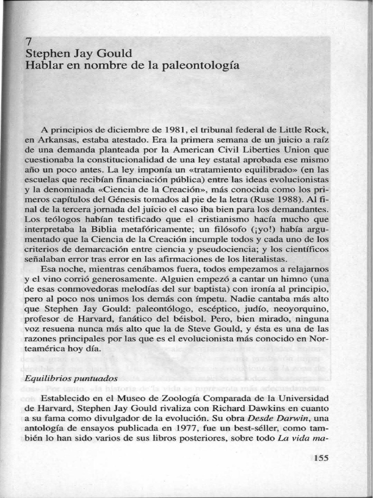 Stephen Jay Gould y la evolución moderna | PDF | Evolución | Charles Darwin