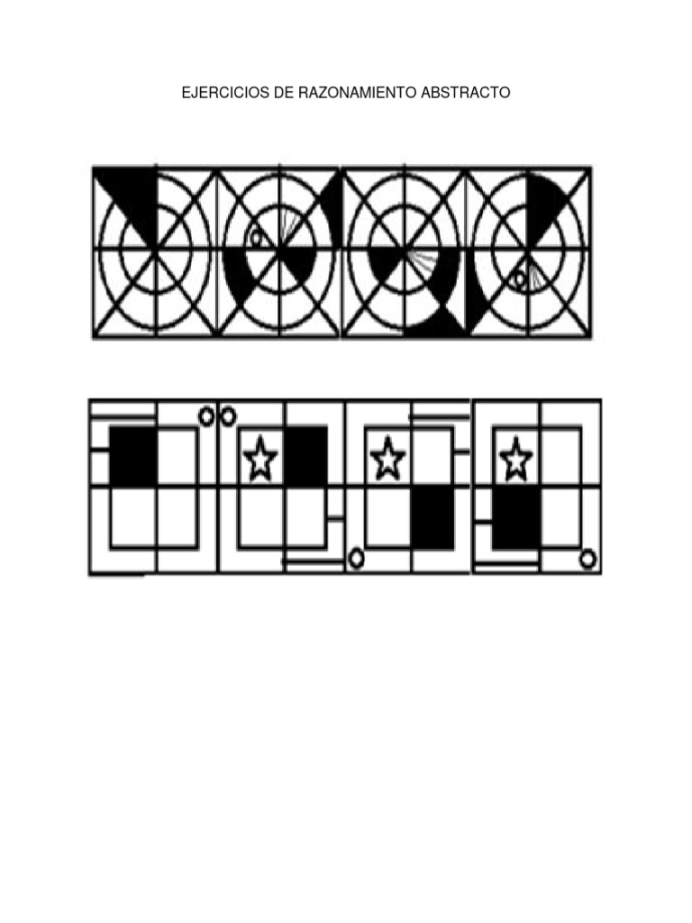 Ejercicios de Razonamiento Abstracto | PDF