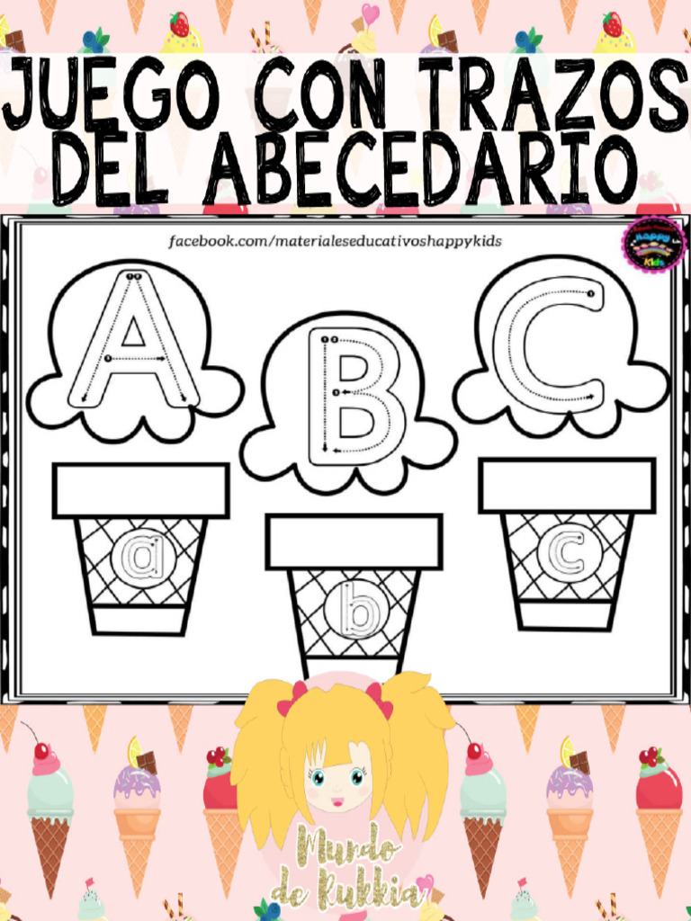 Juego para Trabajar Trazos Del Abecedario Recopilado Por Mundo de ...