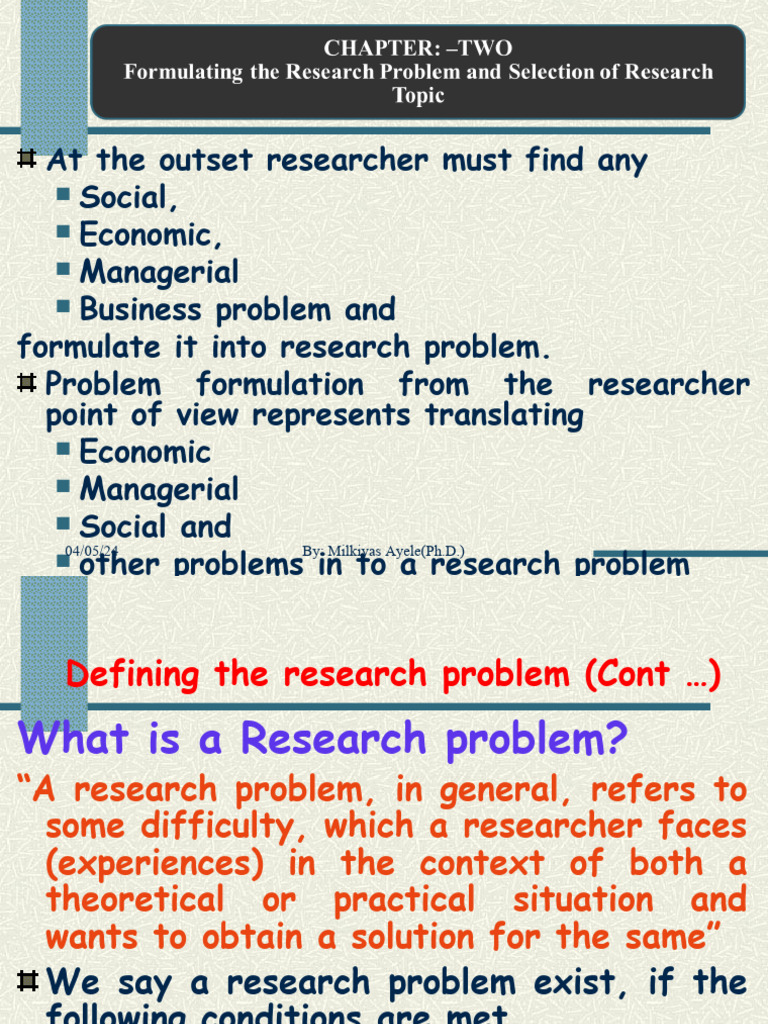 Chapter 2 Research Problem & Topic Selection | PDF | Theory | Hypothesis