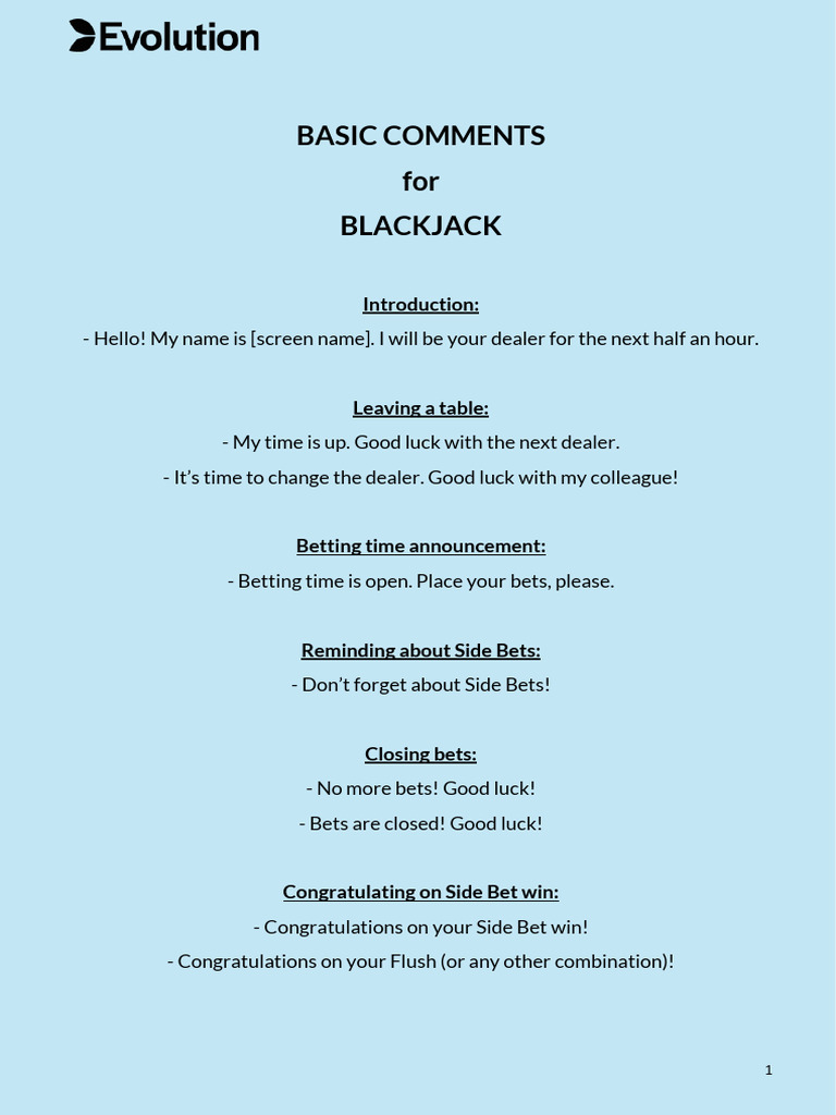 Basic Comments For BJ | PDF | Board Games | Ephemera