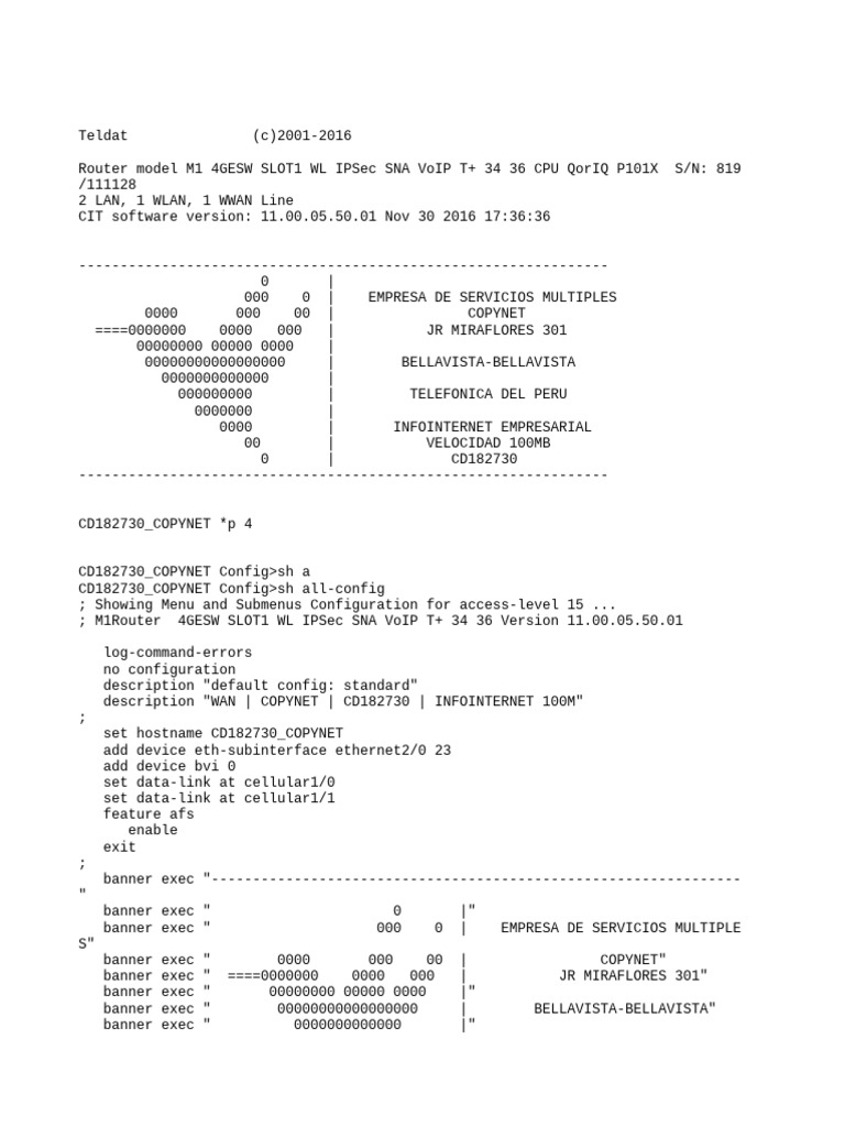 teldat M1CDU | PDF | Internet Protocols | Computer Network
