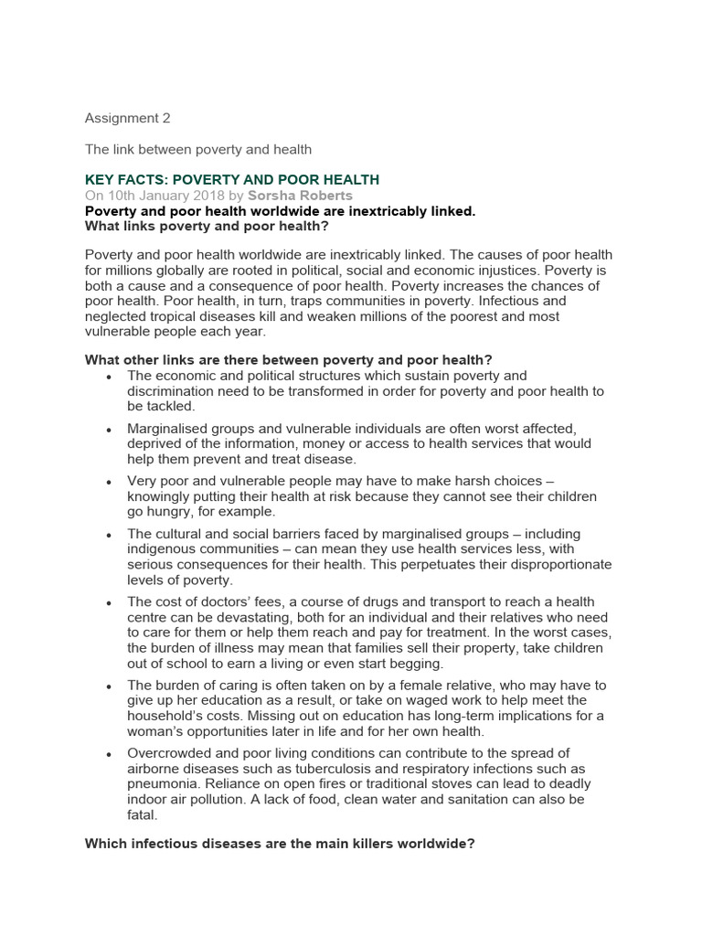 Assignment 2 | PDF | Poverty | Poverty & Homelessness