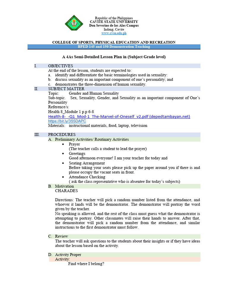 Gender & Sexuality Lesson Plan | PDF | Stereotypes | Gender