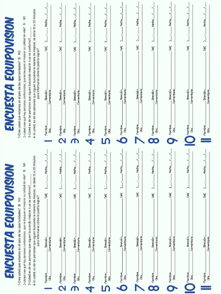 Encuesta Evision 2 | PDF