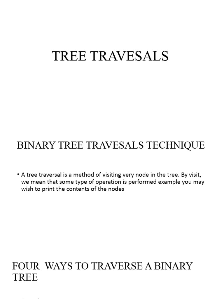 Tree Travesals | Download Free PDF | Algorithms And Data Structures | Algorithms
