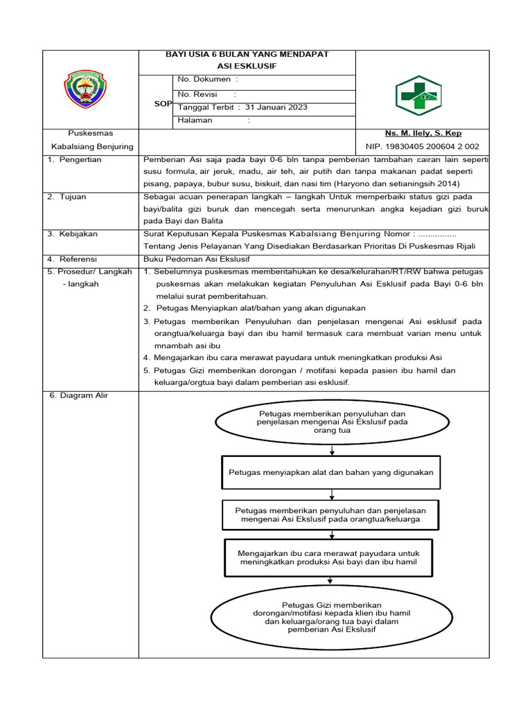 Sop Asi Esklusif 1 | PDF | Pengembangan Diri | Kesehatan Holistik