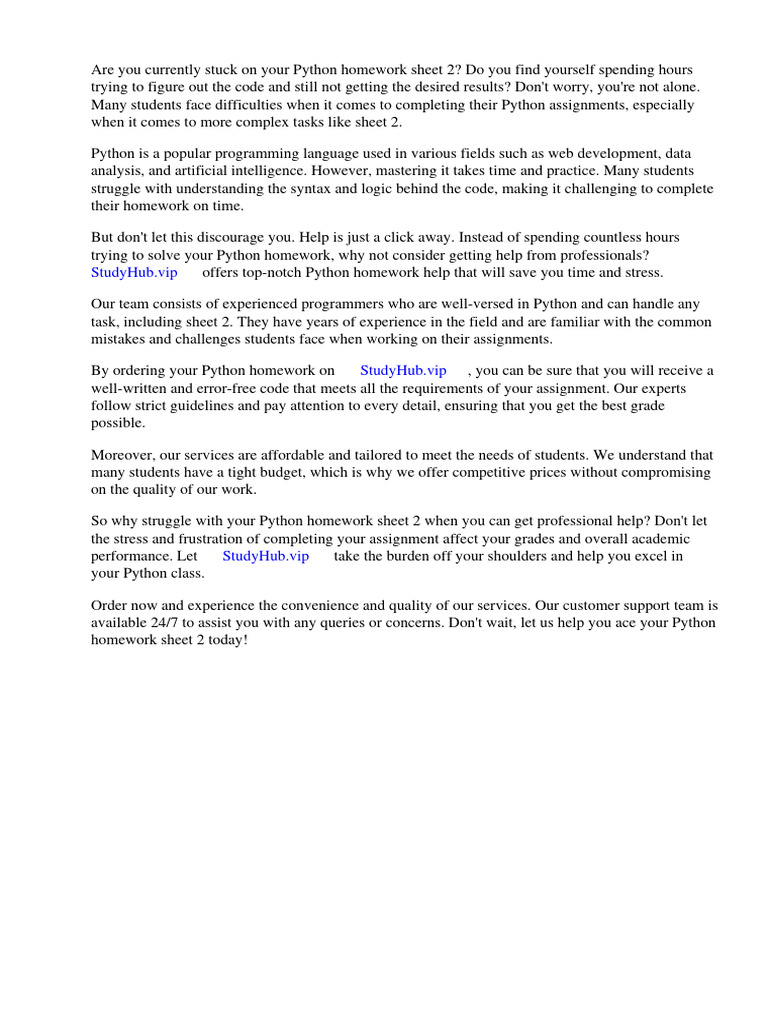Python Homework Sheet 2 | PDF | Python (Programming Language ... Python Homework Sheet 2 | PDF | Python (Programming Language ...
