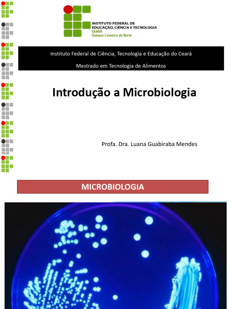 Aula 1 - Introdução Á Microbiologia | PDF | Célula (Biologia) | Bactérias