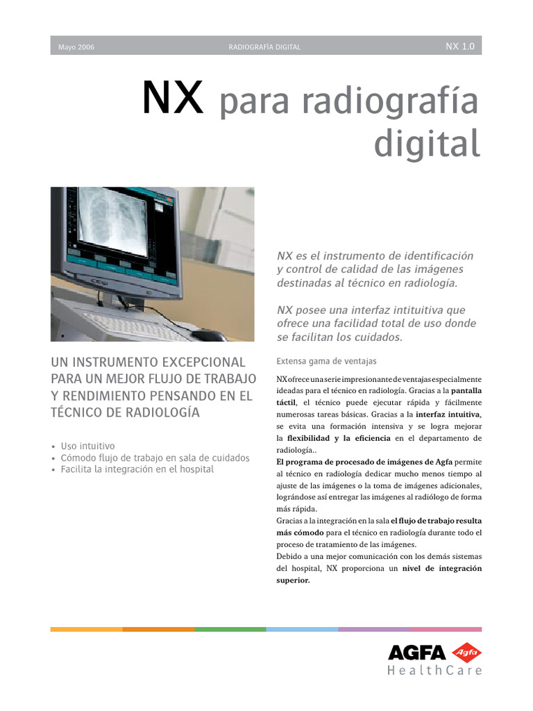 NX 1.0: Eficiencia en Radiología Digital | PDF | Radiología ...