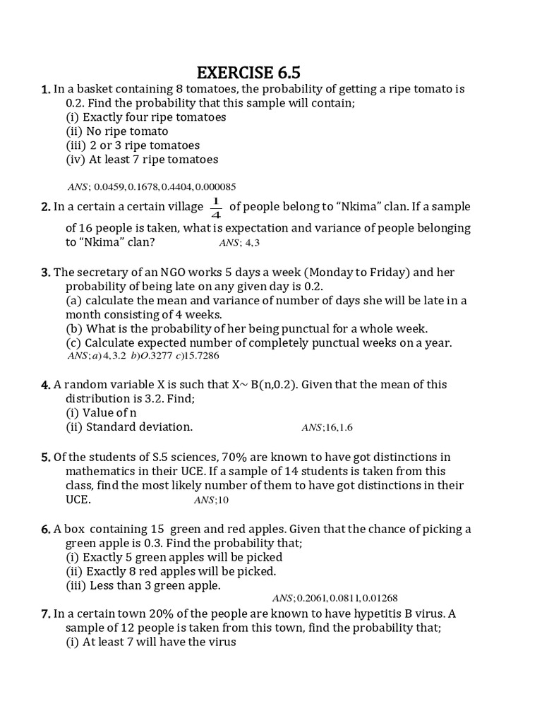 Binomial 2 | PDF | Variance | Random Variable