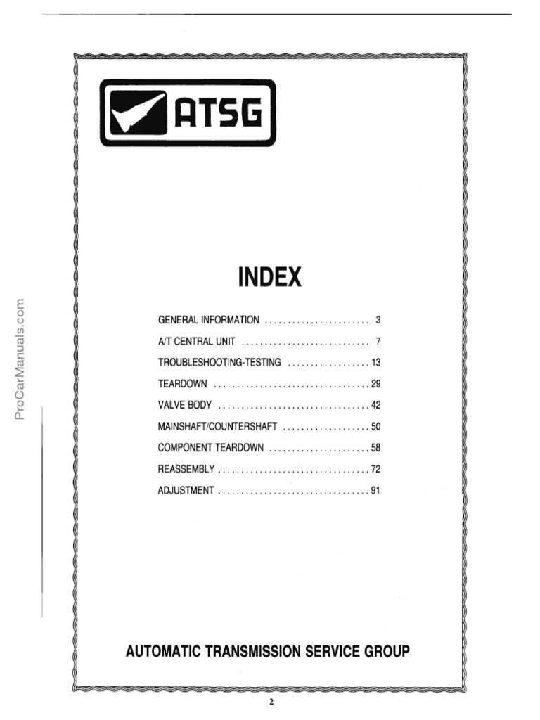 Honda 4 Speed Transaxle Atsg Automatic Transmission Service Group | PDF