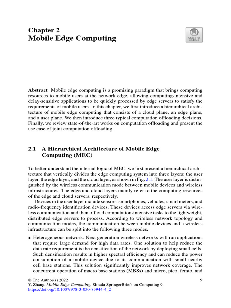 Mobile Edge Computing Pdf Computer Network Mathematical Optimization