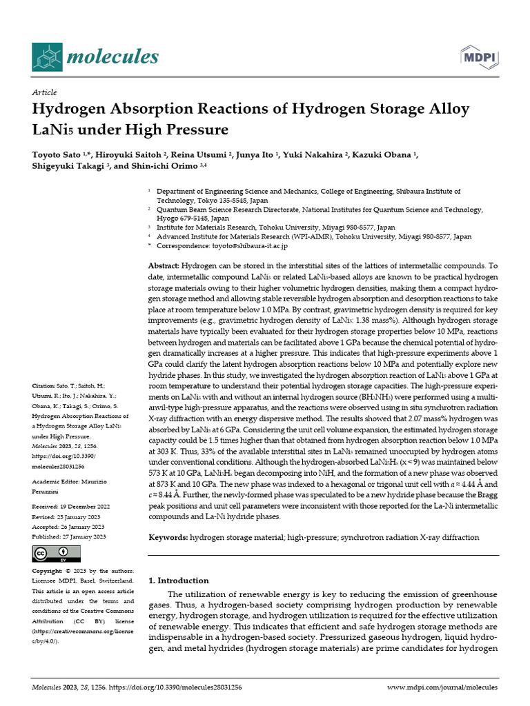 Hydrogen_Absorption_Reactions_of_Hydrogen_Storage_ | PDF | Hydrogen ...