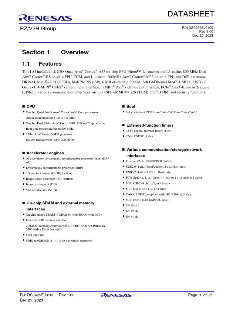 REN R01ds0429ej0100-Rzv2h DST 20231224 | Download Free PDF | Booting ...