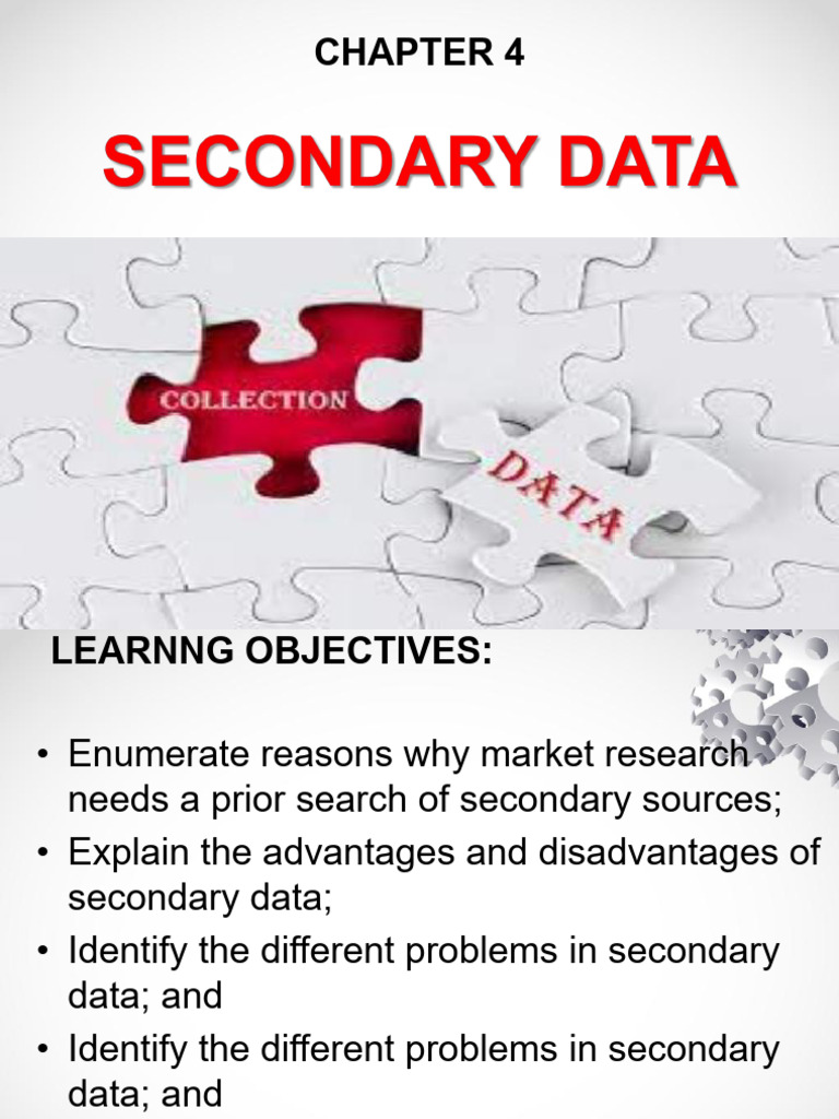 Chapter 4 Secondary Data | PDF | Sales | Marketing
