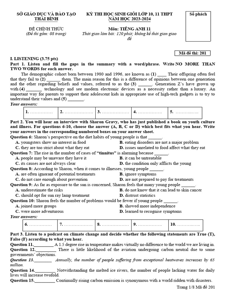 HSG10 23-24 Anh11 Ma201 | PDF | Immune System | Adaptive Immune System