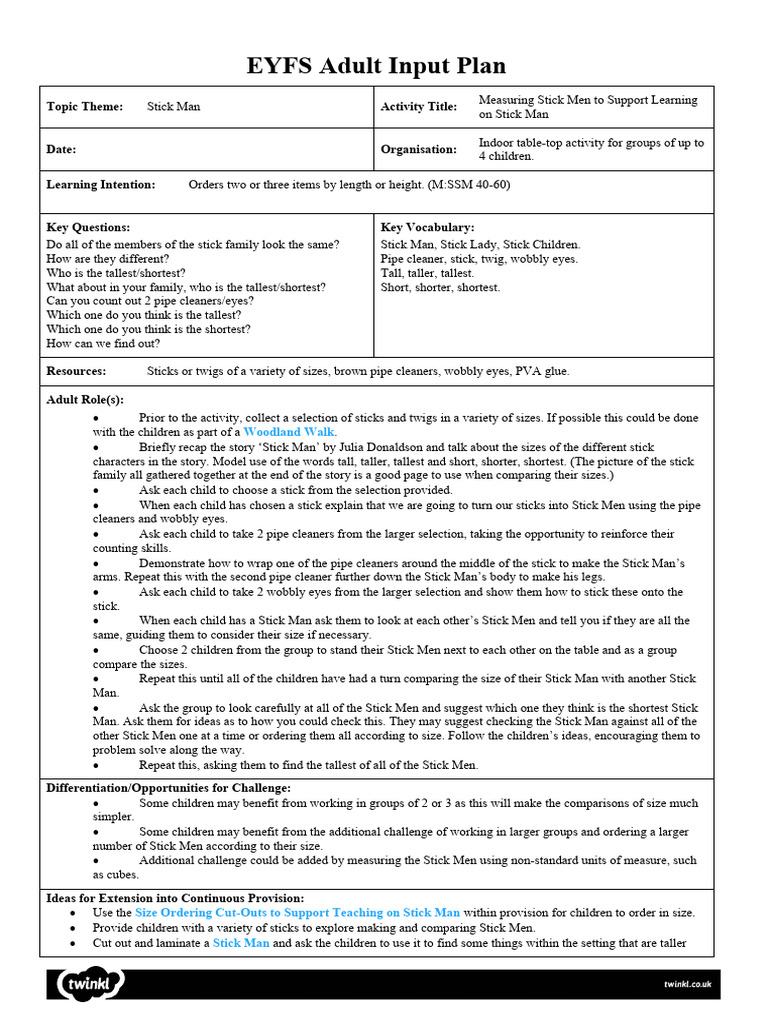 Eyfs Adult Input Plan Pdf Behavior Modification Cognitive Psychology