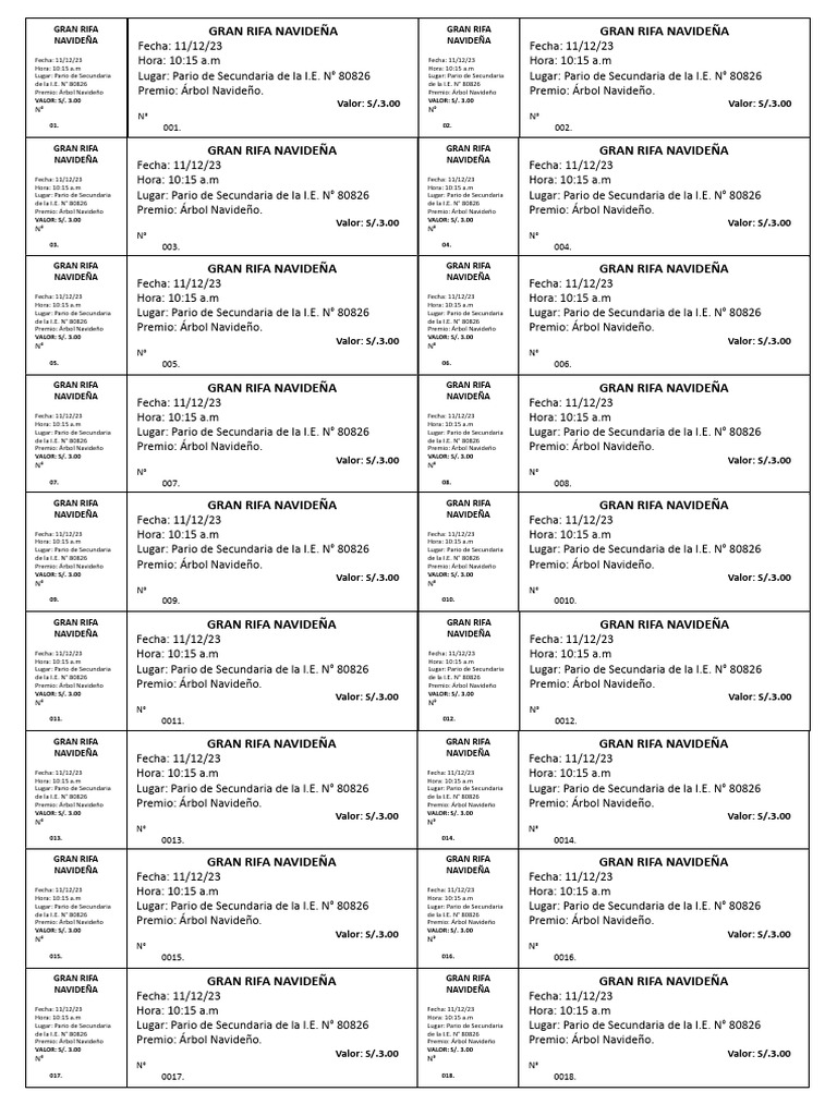 Gran Rifa Navideña | PDF