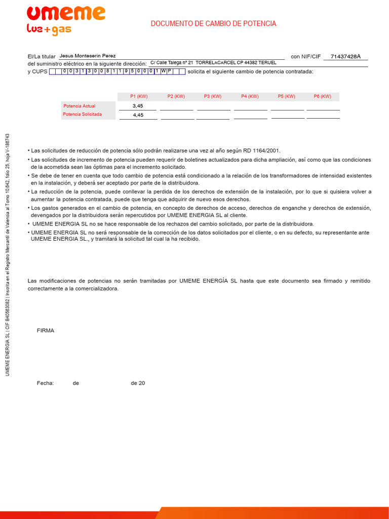 Umeme - Cambio de Potencia | PDF | Tecnología