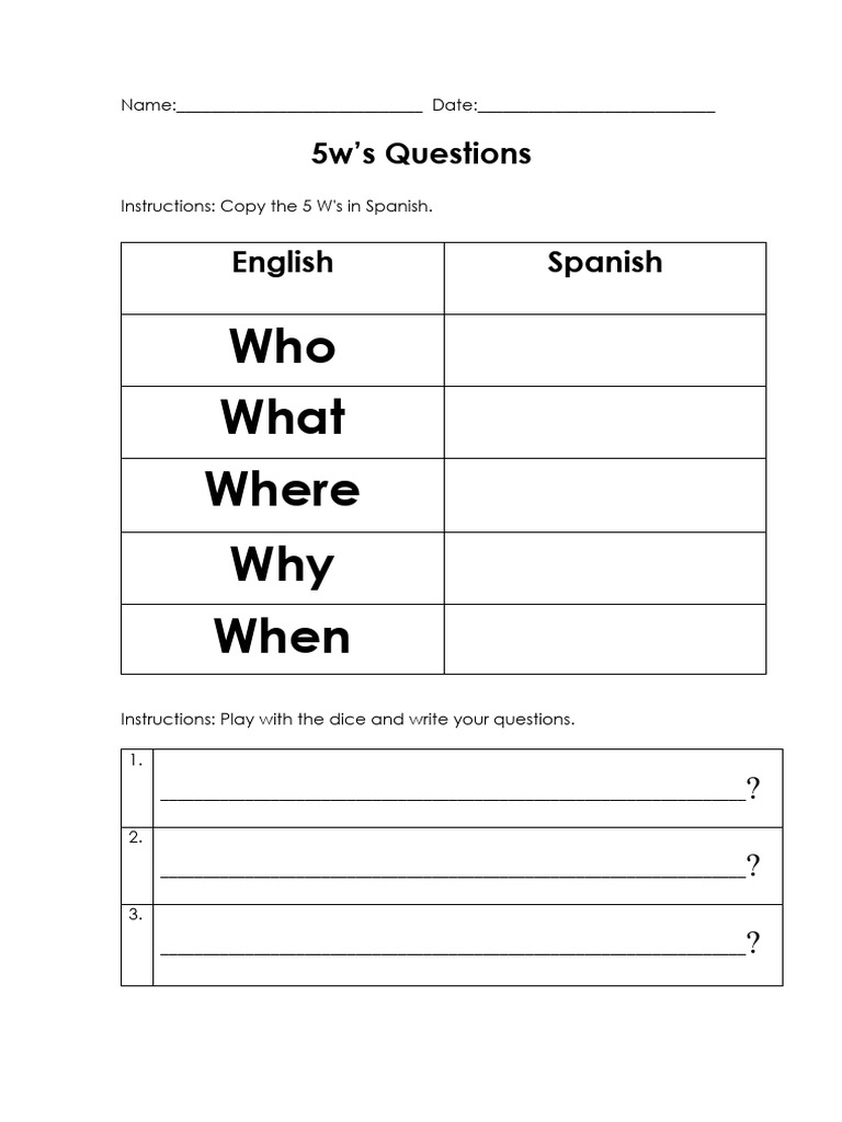 5 W's | PDF