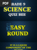 Grade 7 Science Quiz Bee Questions | PDF | Science & Mathematics