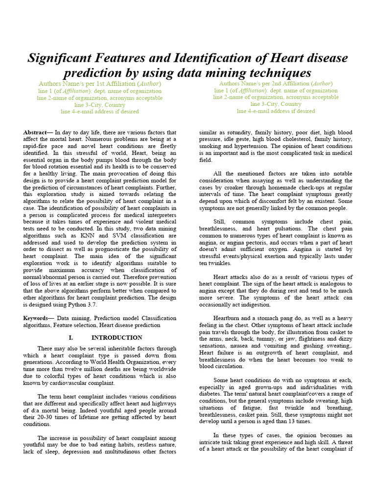 2023 FinalJournalPaper HeartDisease | PDF | Data | Big Data