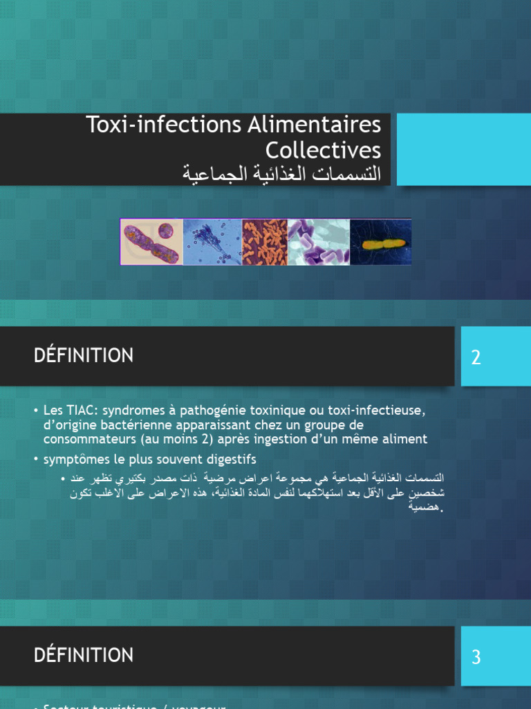 Toxi-infections Alimentaires Collectives | PDF | Intoxication ...