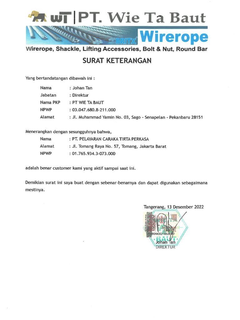 Dokumen Perjanjian Pengadaan BKP - JKP SKTD 2023 | PDF