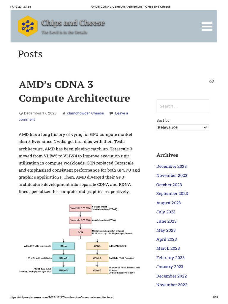 AMD's CDNA 3 Compute Architecture - Chips and Cheese | PDF | Graphics ...