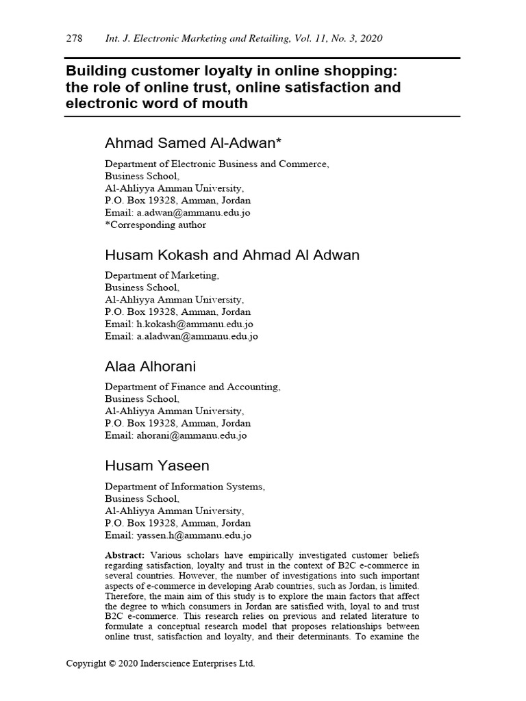 Al-Adwan | PDF | E Commerce | Online Shopping