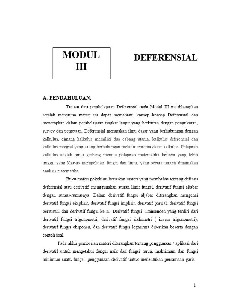 Modul3 Deferensialfix | PDF
