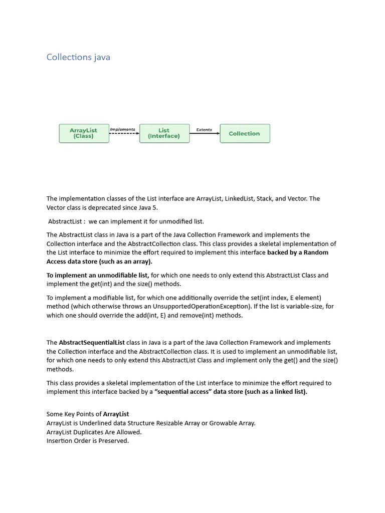 Collections Java | PDF | Method (Computer Programming) | Computer Science